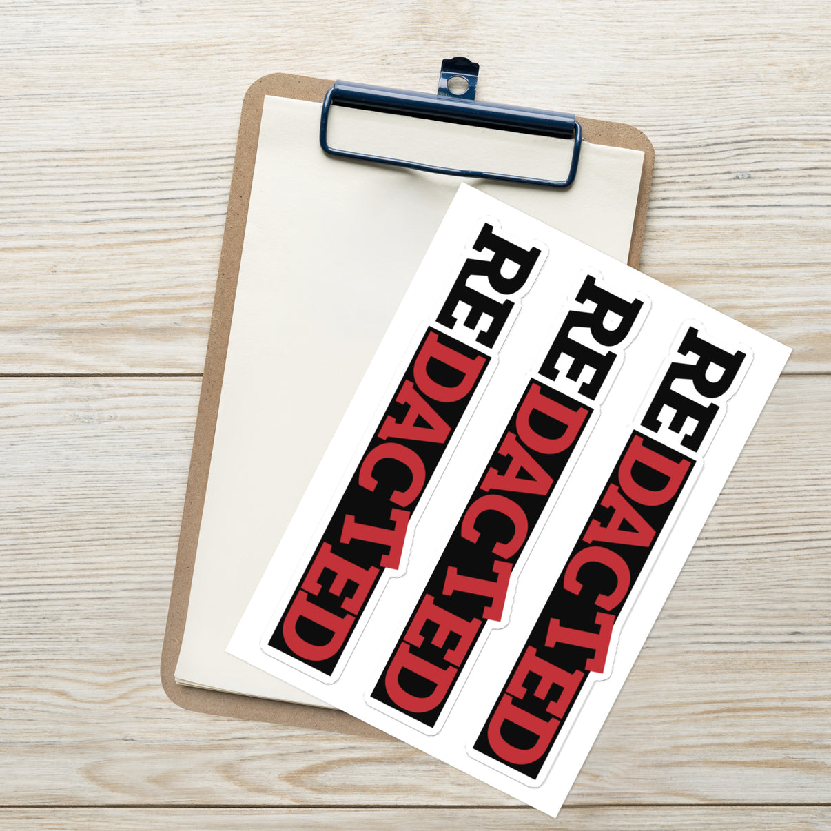 Redacted Logo Large Sticker sheet